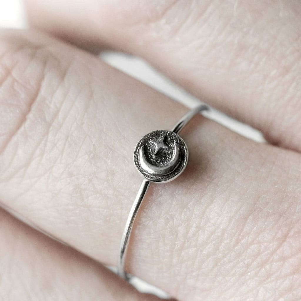 Celestial Stacking Silver Ring