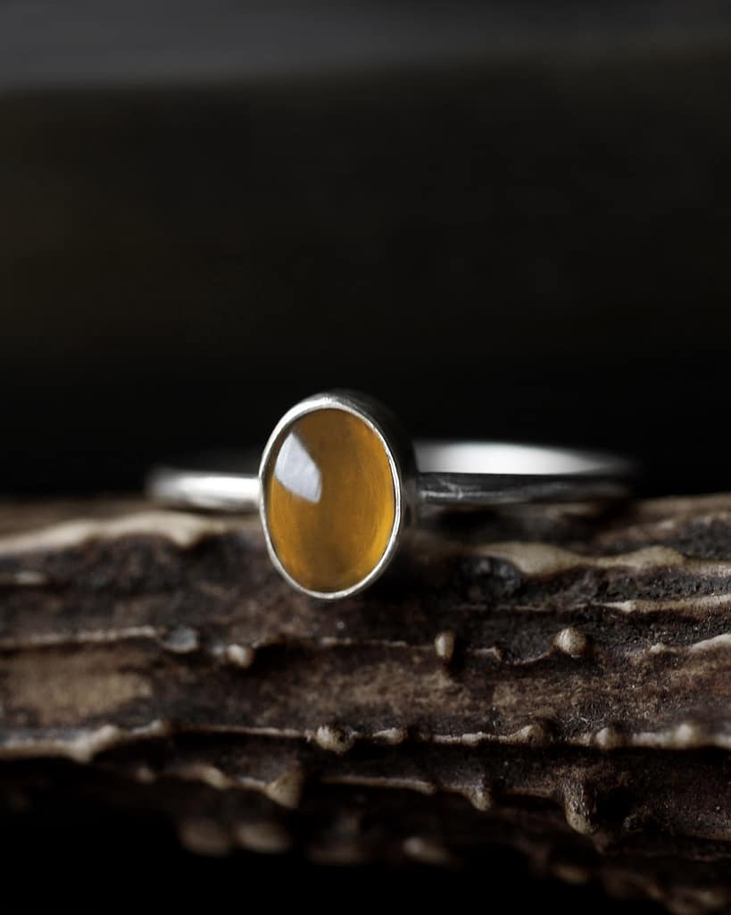 Golden Fiery Genuine Amber Rings & Amber Necklaces