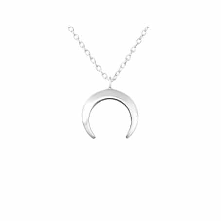 Hunting Moon Chain Silver Necklace